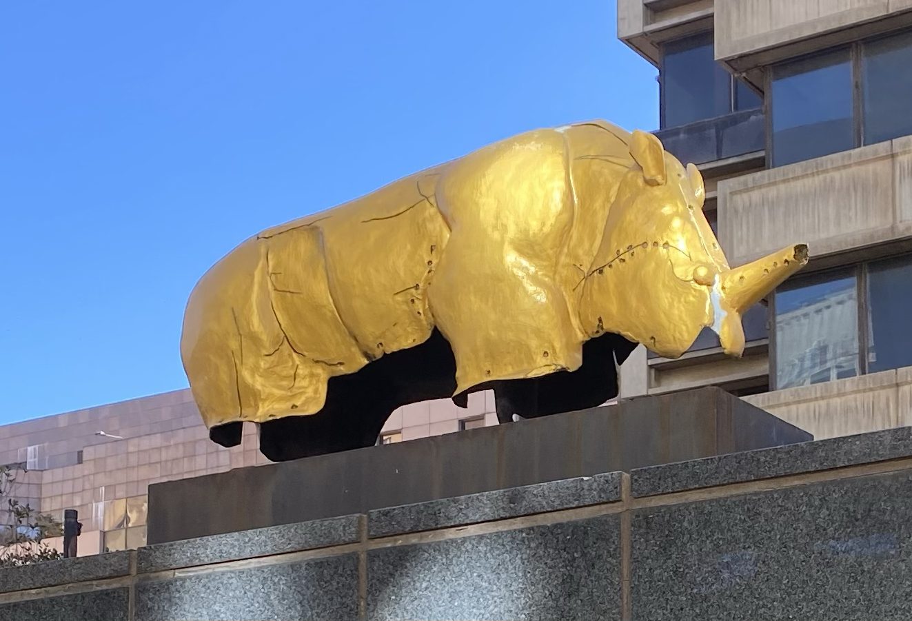 Mapungubwe Rhino Replica - Arts, Culture & Heritage Joburg